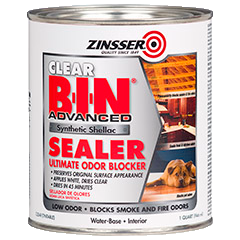 Zinsser® B-I-N® Advanced Synthetic Shellac Sealer Clear Product Page